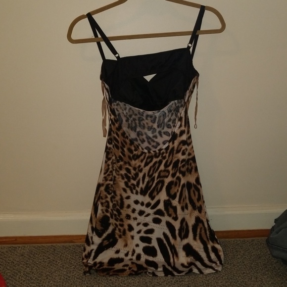 MadRag | Dresses | Cheetah Print And Black Dress | Poshmark